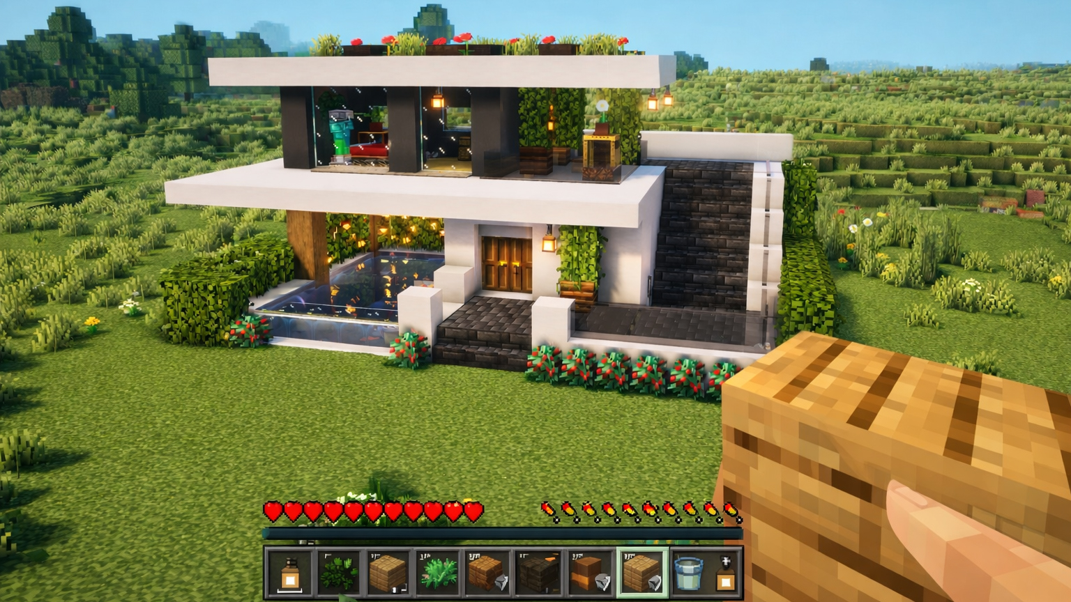 This modern house improves your Minecraft living space