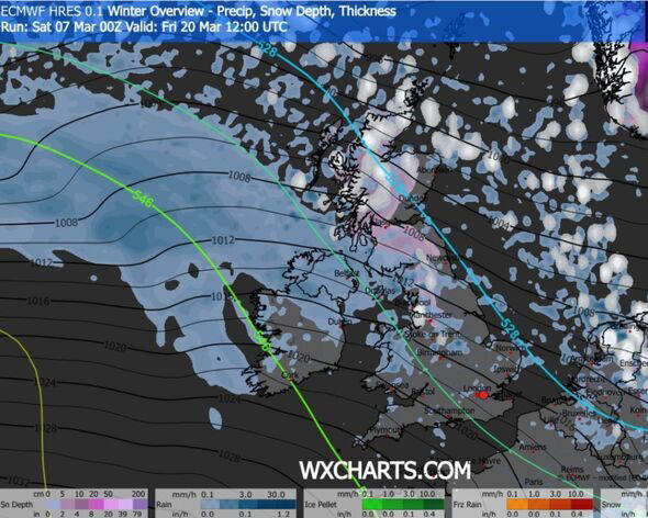 UK snow maps show giant 597-mile blizzard to bury 11 cities - full list