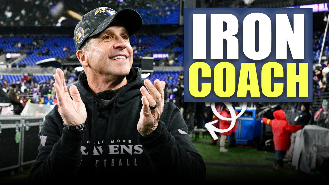 Head coach John Harbaugh's morning workout