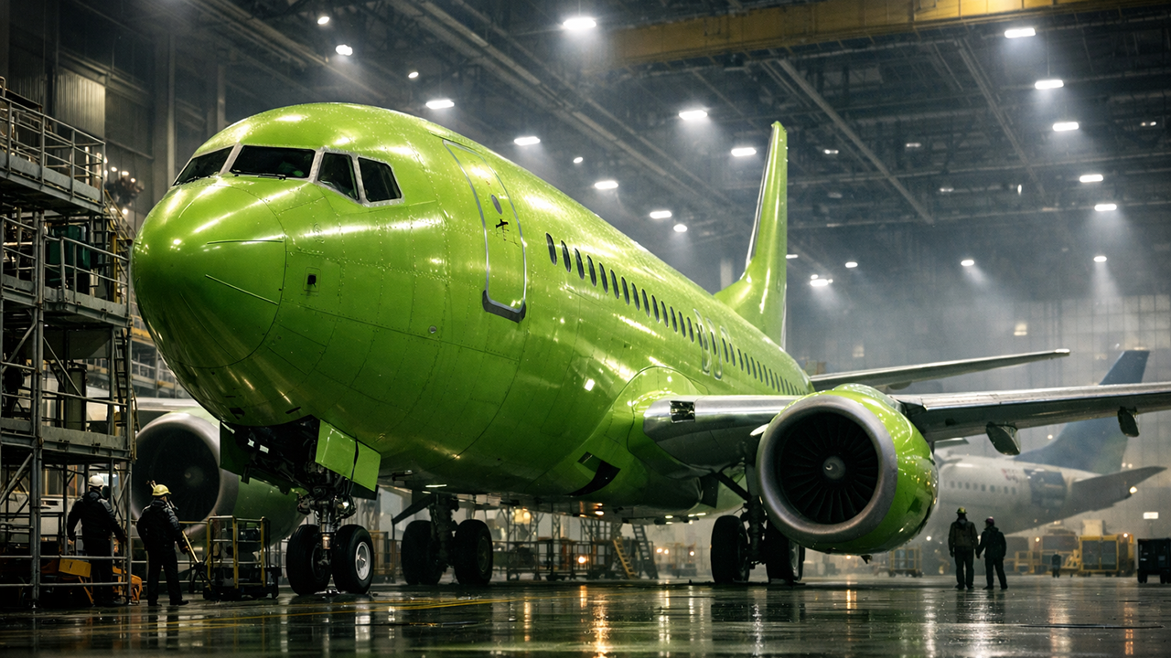 Why Boeing aircraft are painted green before delivery