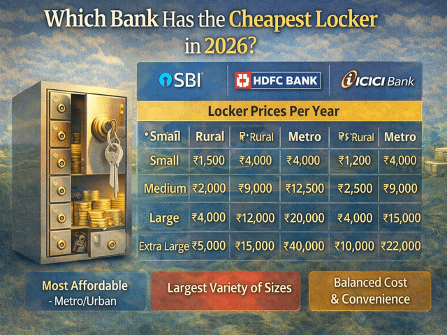 Bank locker charges in 2026: Comparing SBI, HDFC, and ICICI to find the ...