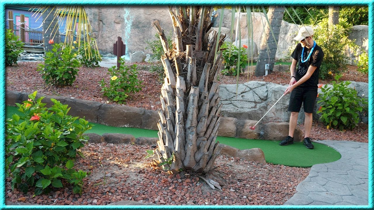 Getting hole in ones at a world championship mini golf course
