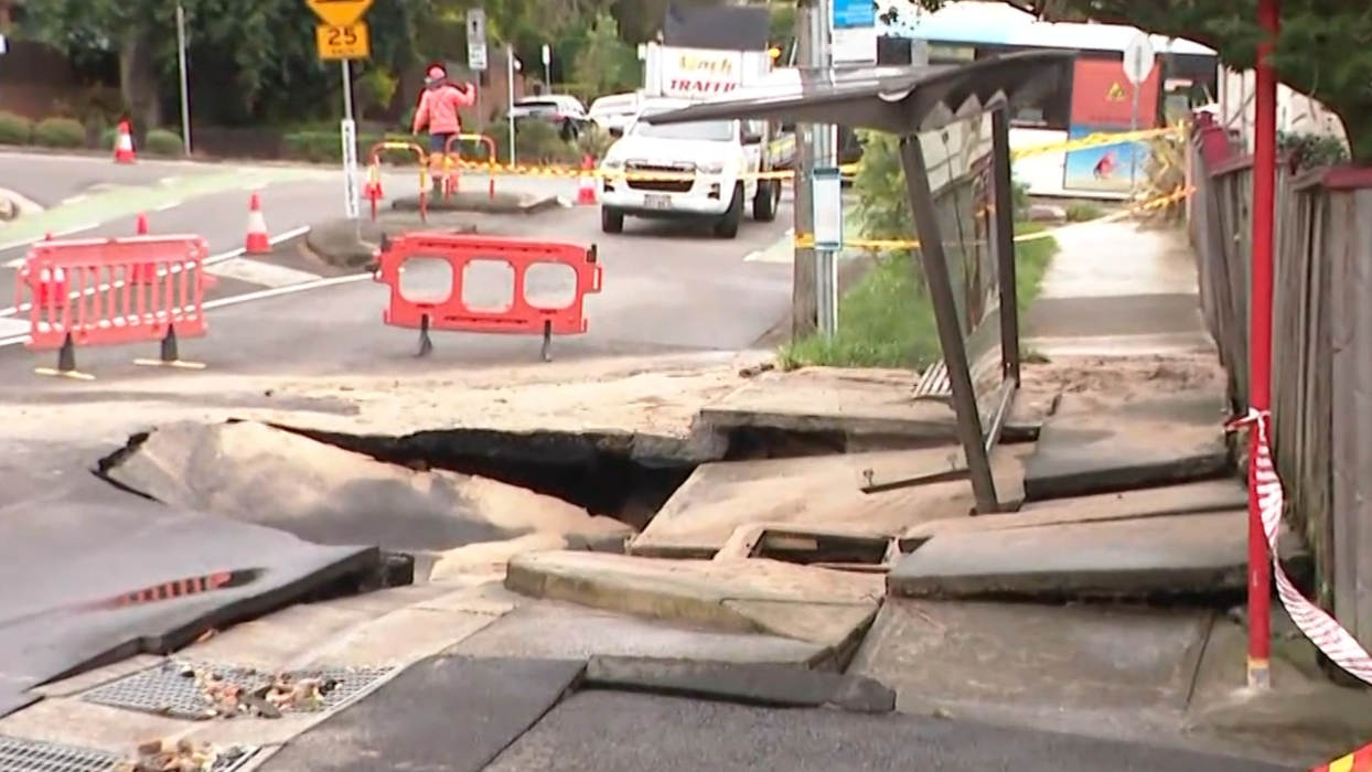 Several properties damaged after pipe burst off Sydney Harbour