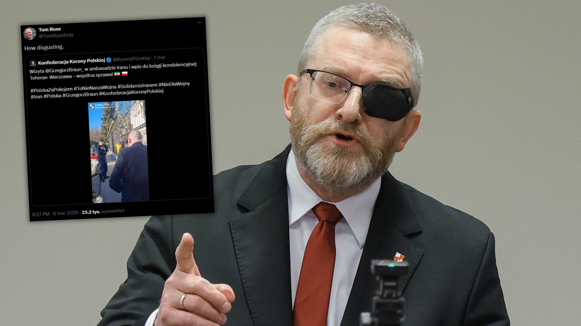 Ambasador USA reaguje na ruch Grzegorza Brauna. "Donald Trump nie zapomni"
