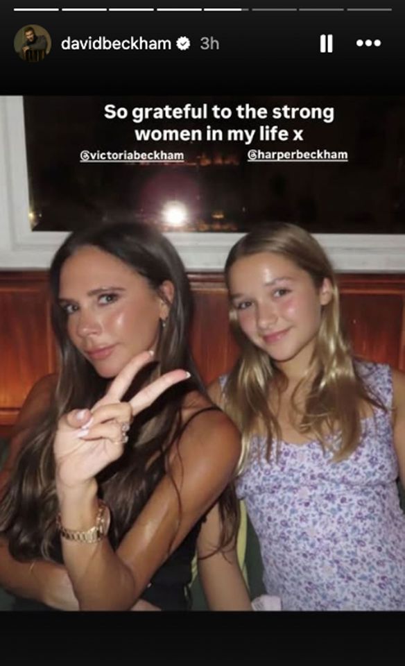 David Beckham celebrates wife Victoria and daughter Harper on ...