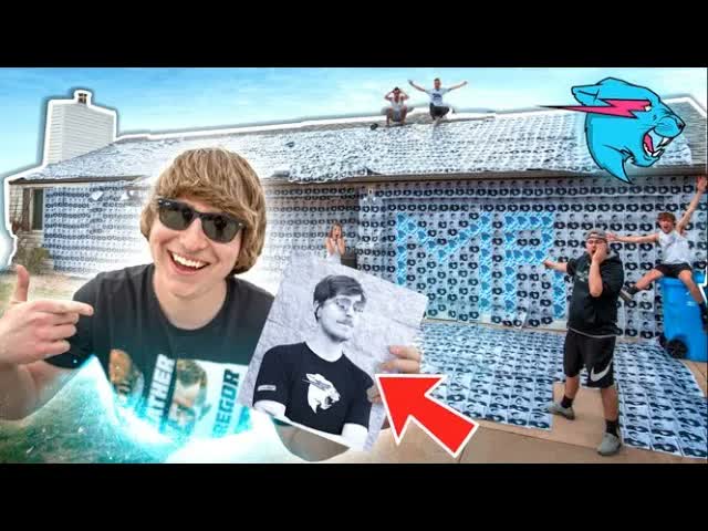 I covered my house with MrBeast's face