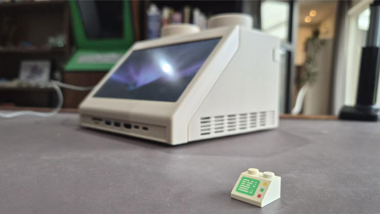 Classic tiny LEGO computer brick design from 1979 made into full-scale ...
