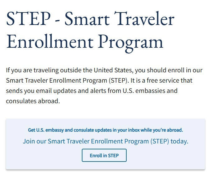 Why every international traveler should enroll in the State Department ...
