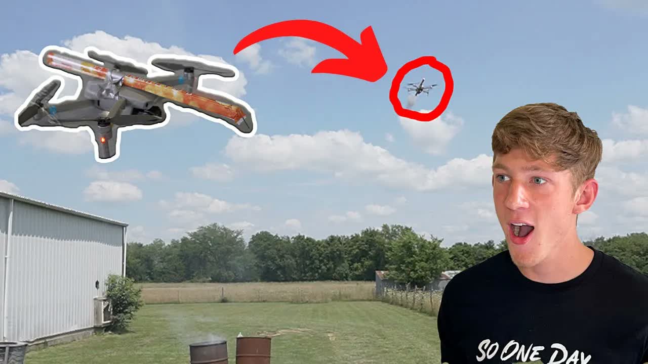 I attached a Roman candle to a drone