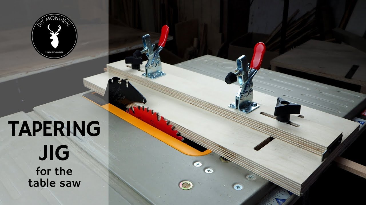Making a tapering jig for the table saw