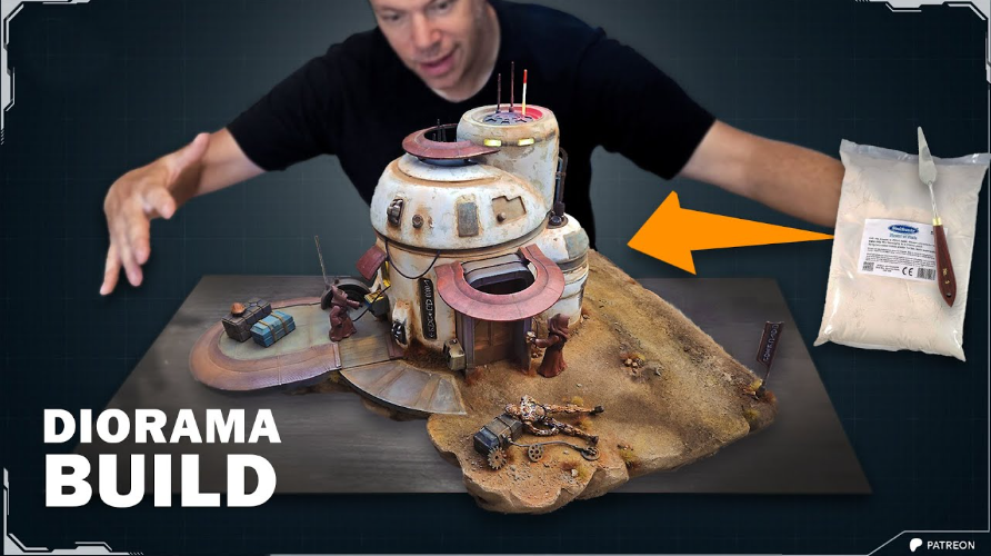 How to create real plaster stucco for a desert diorama building