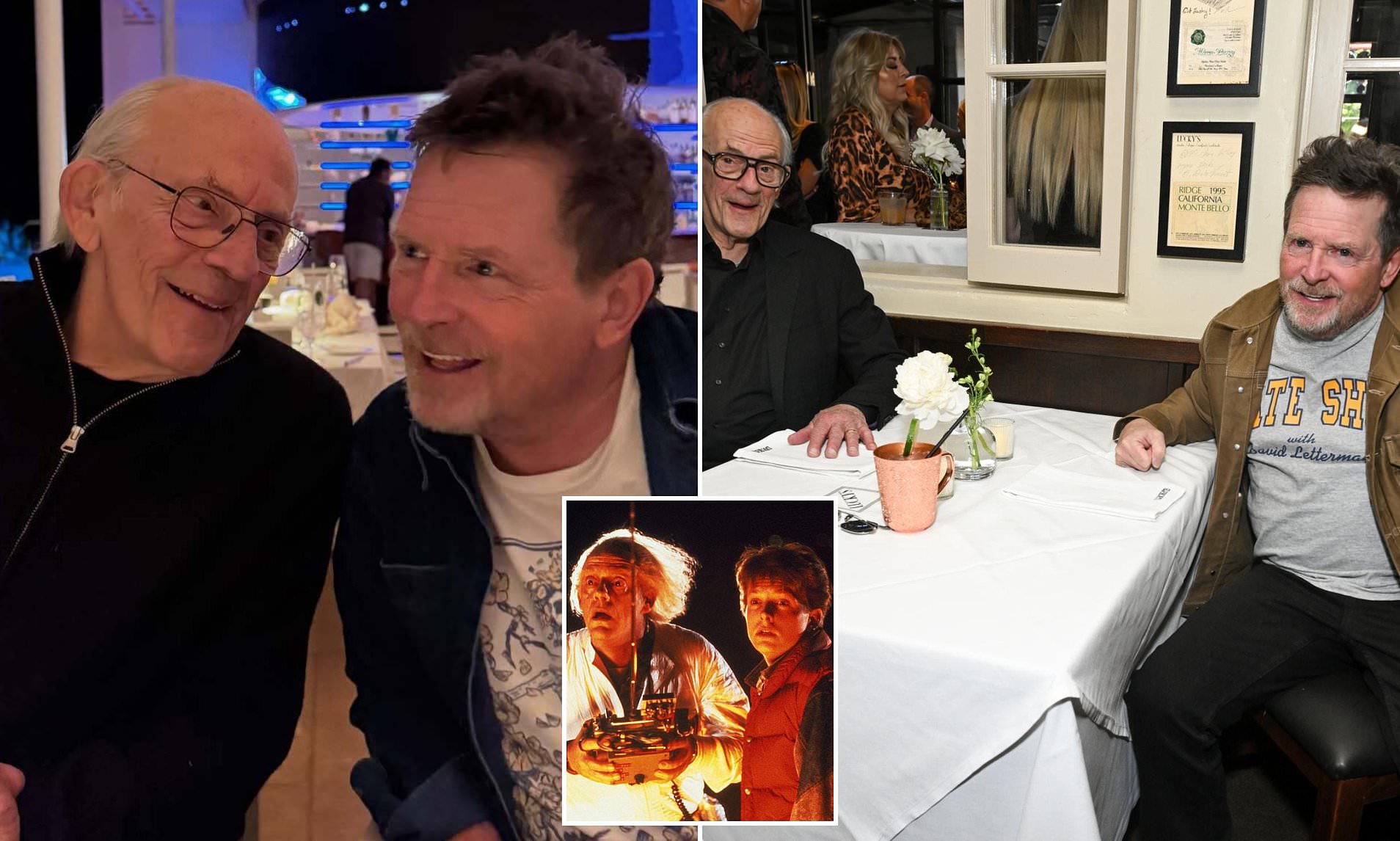Michael J Fox reunites with Back to the Future costar Christopher Lloyd