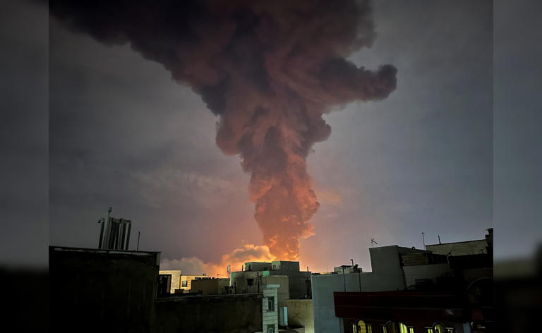 Acid rain fears in Tehran as Israeli strikes on oil depots send toxic ...