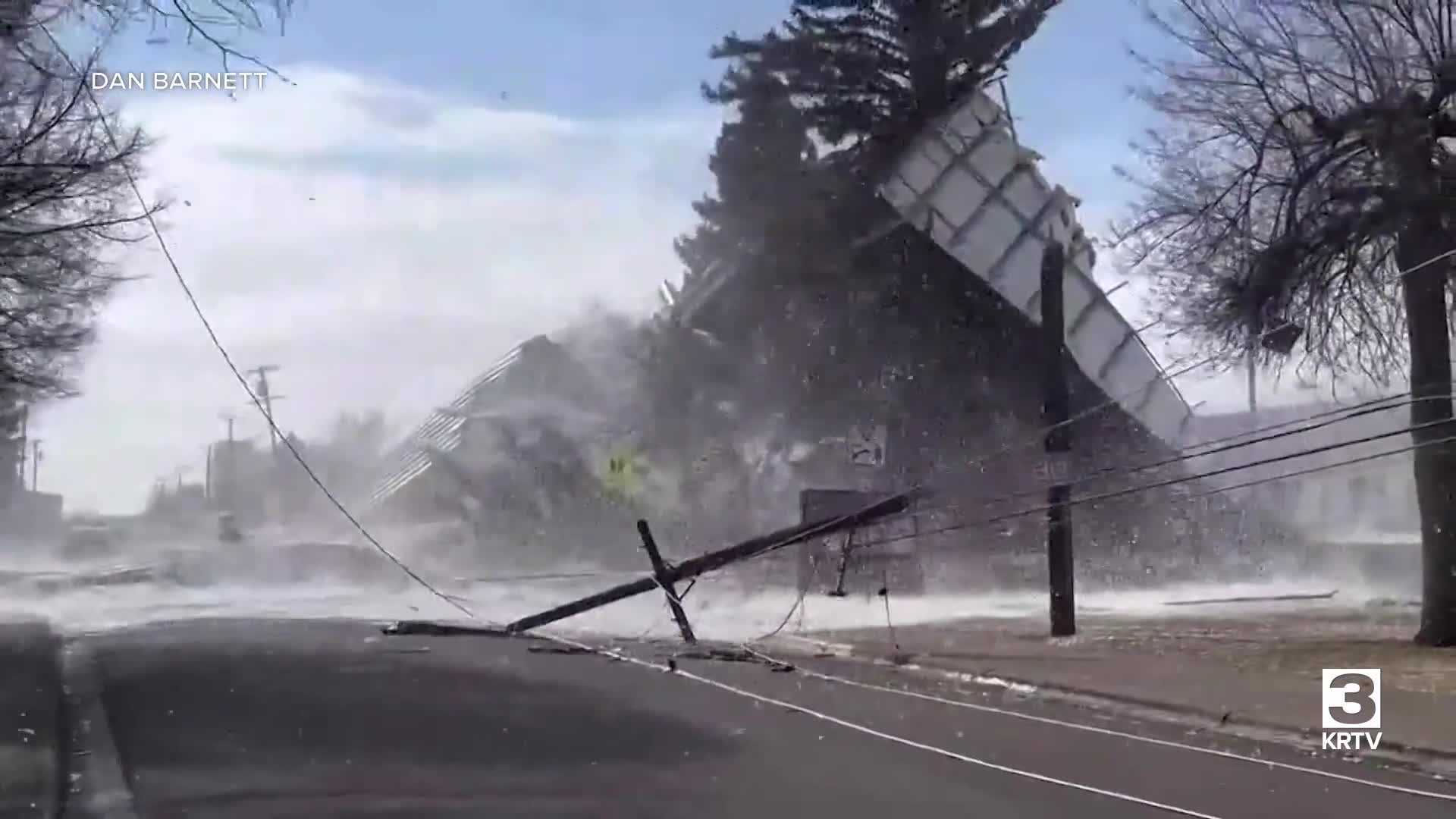 Severe wind causes trouble across the region
