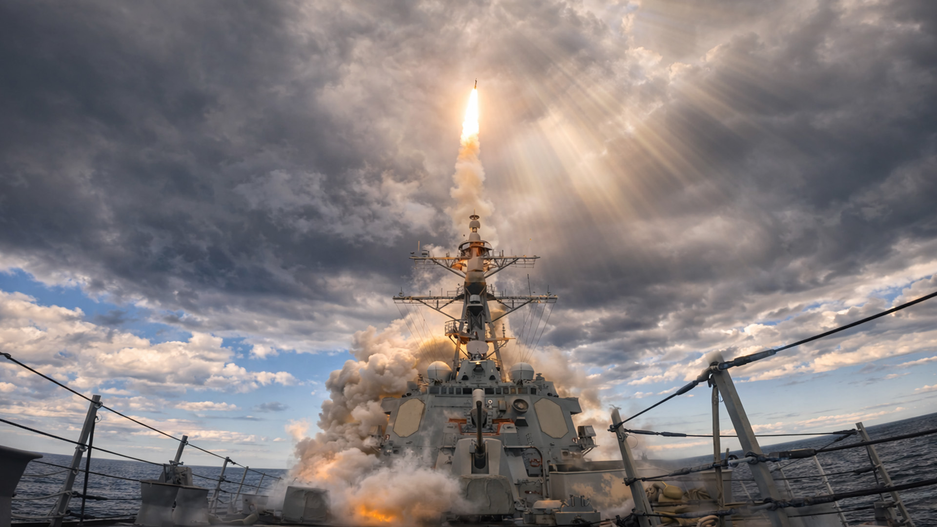 USS Bulkeley feuert Tomahawk-Raketen während Operation Epic Fury ab
