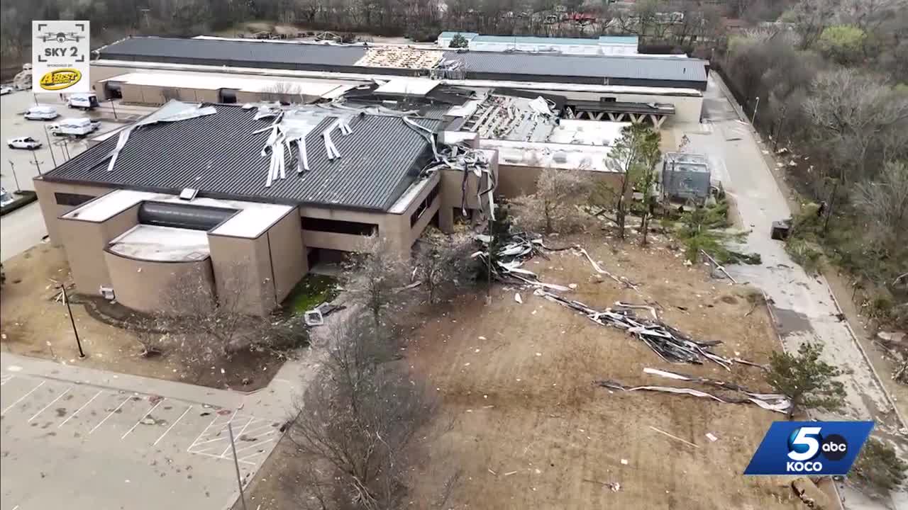 Gov. Kevin Stitt tours Tulsa Tech's Peoria campus after storm damage