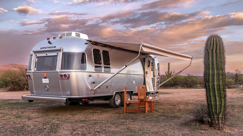 This retro Airstream model is a charming choice for RV camping in mid ...