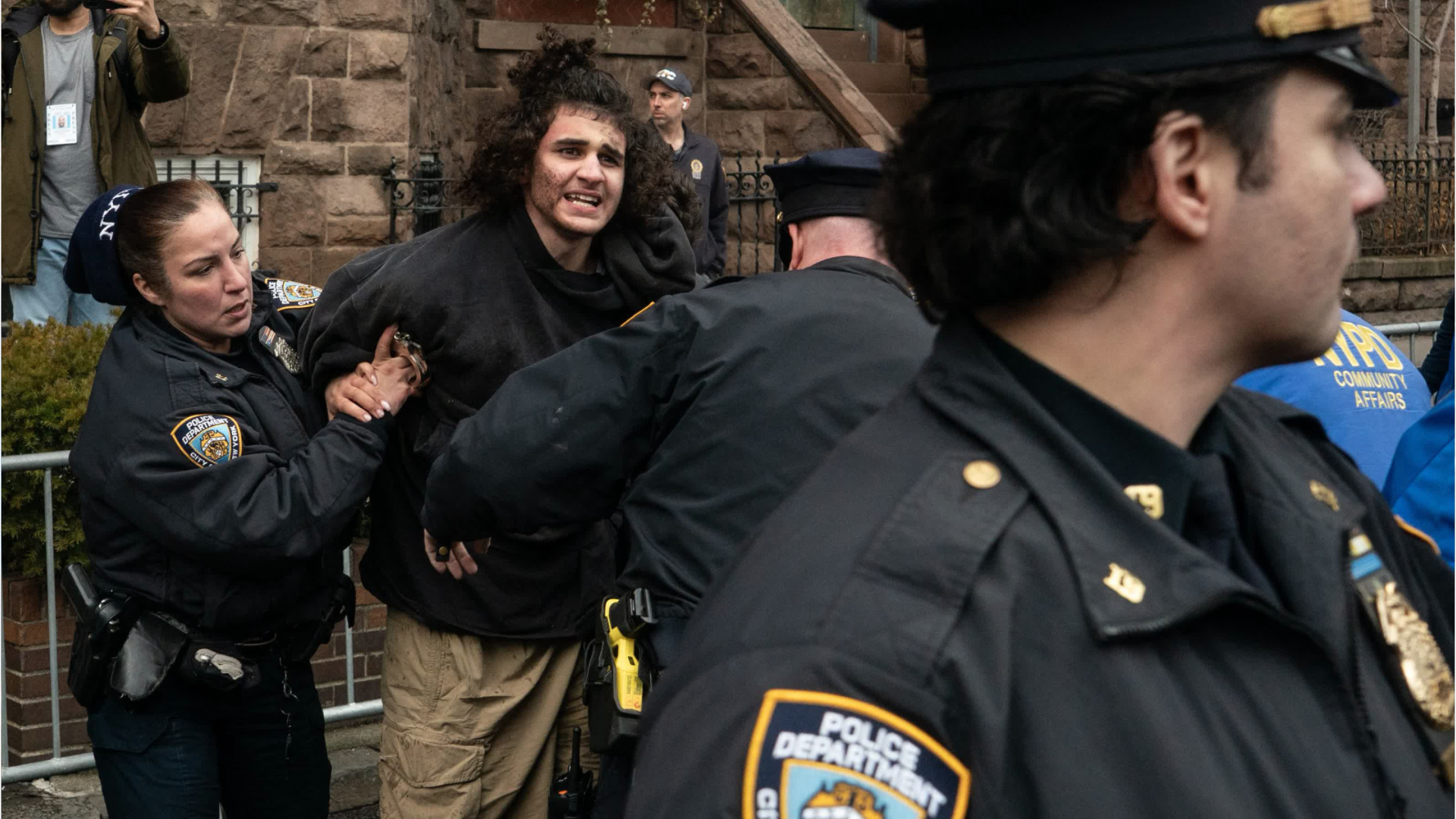 Explosive device thrown during protest outside NYC mayor's home