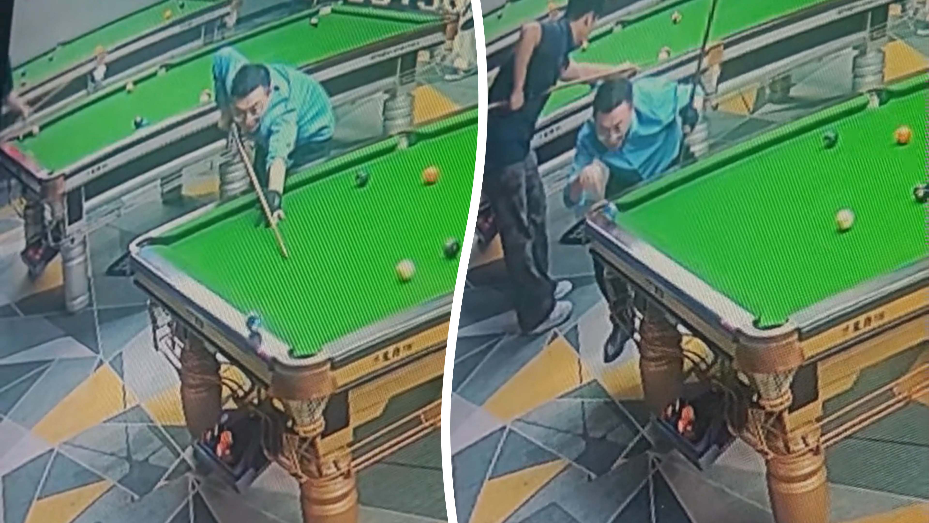 Man spins ball on edge of table to pocket it in unexpected billiards ...