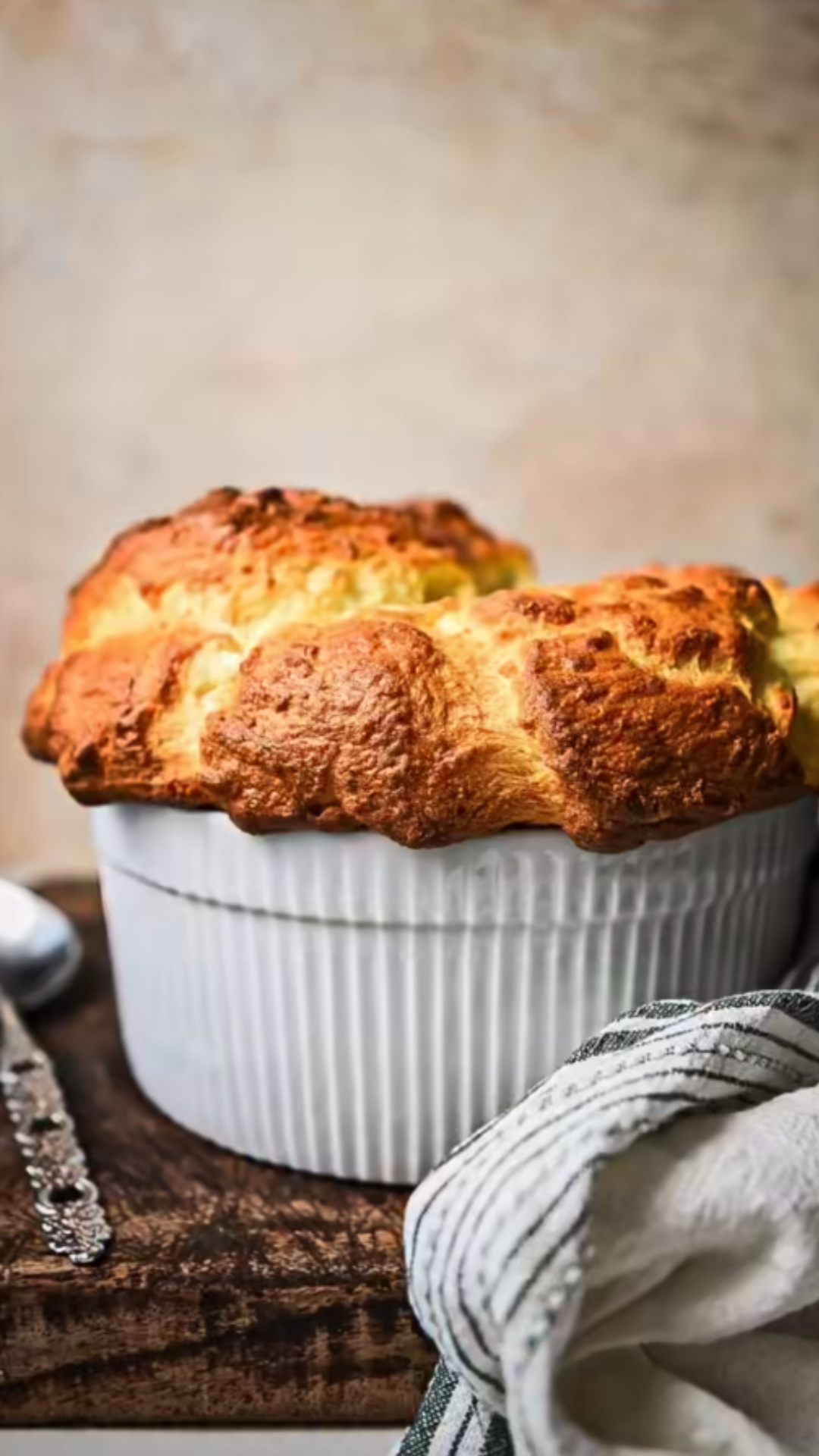 The moment this classic French cheese soufflé rises is pure magic