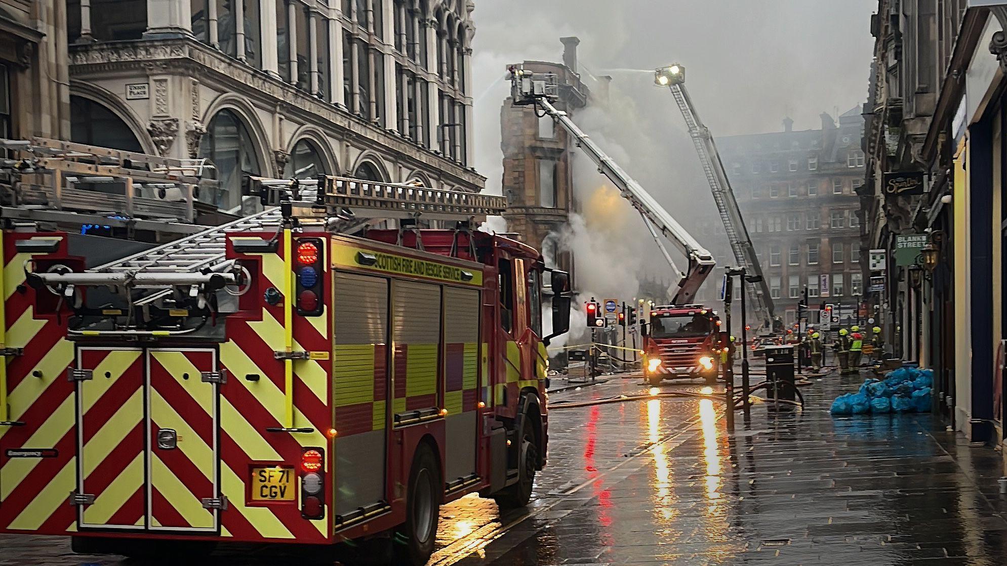 Glasgow Central travel disruption after building destroyed by fire