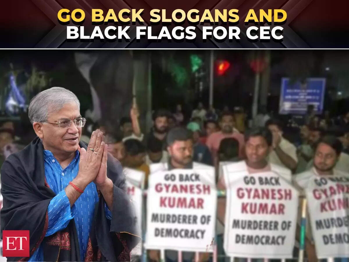 'Go back!' CEC Gyanesh Kumar faces black flag protest at Kalighat over ...