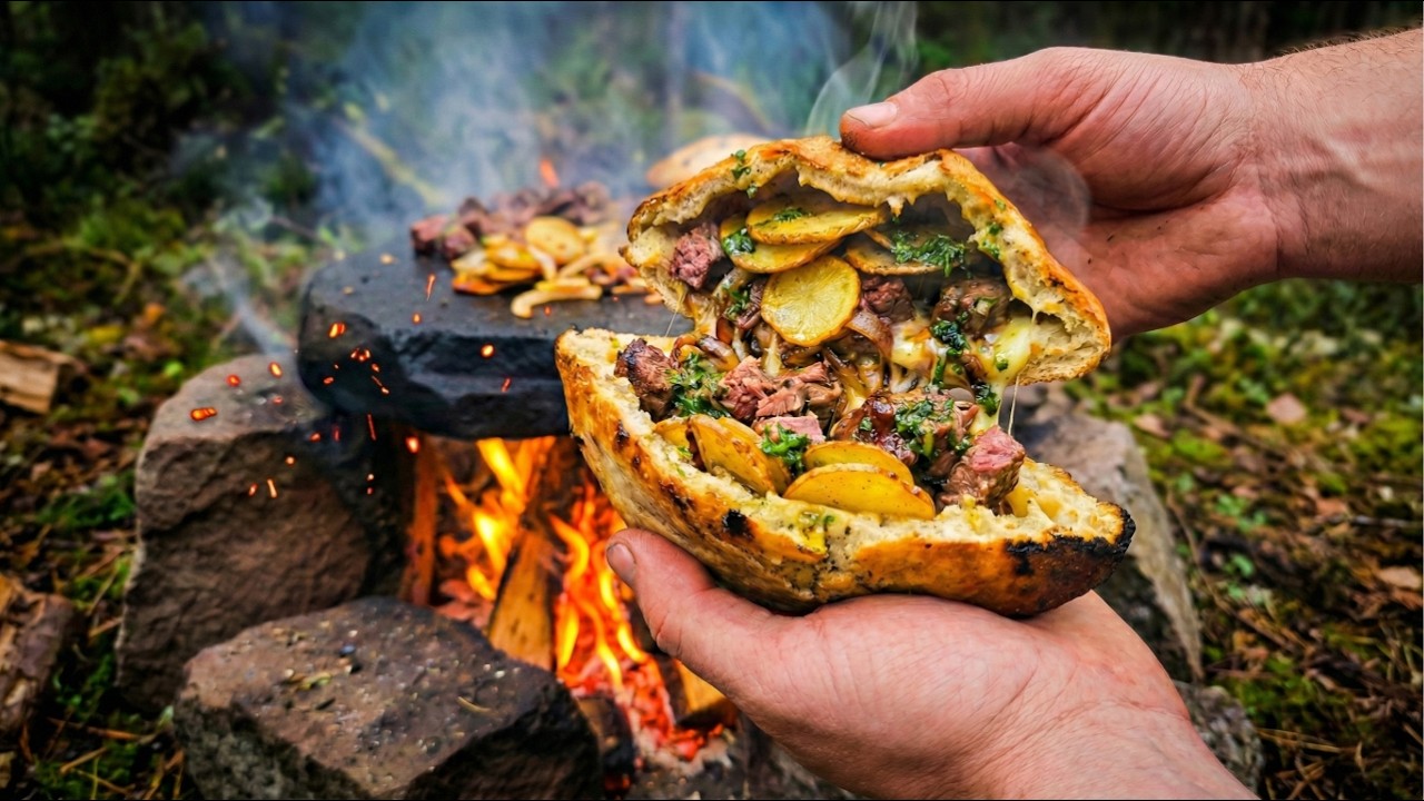 That moment you crack open the ash bread and cheese pulls like a dream