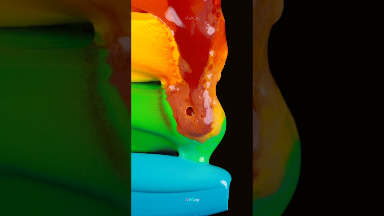 Crayons melting up close #satisfying #urday #closeup #relax