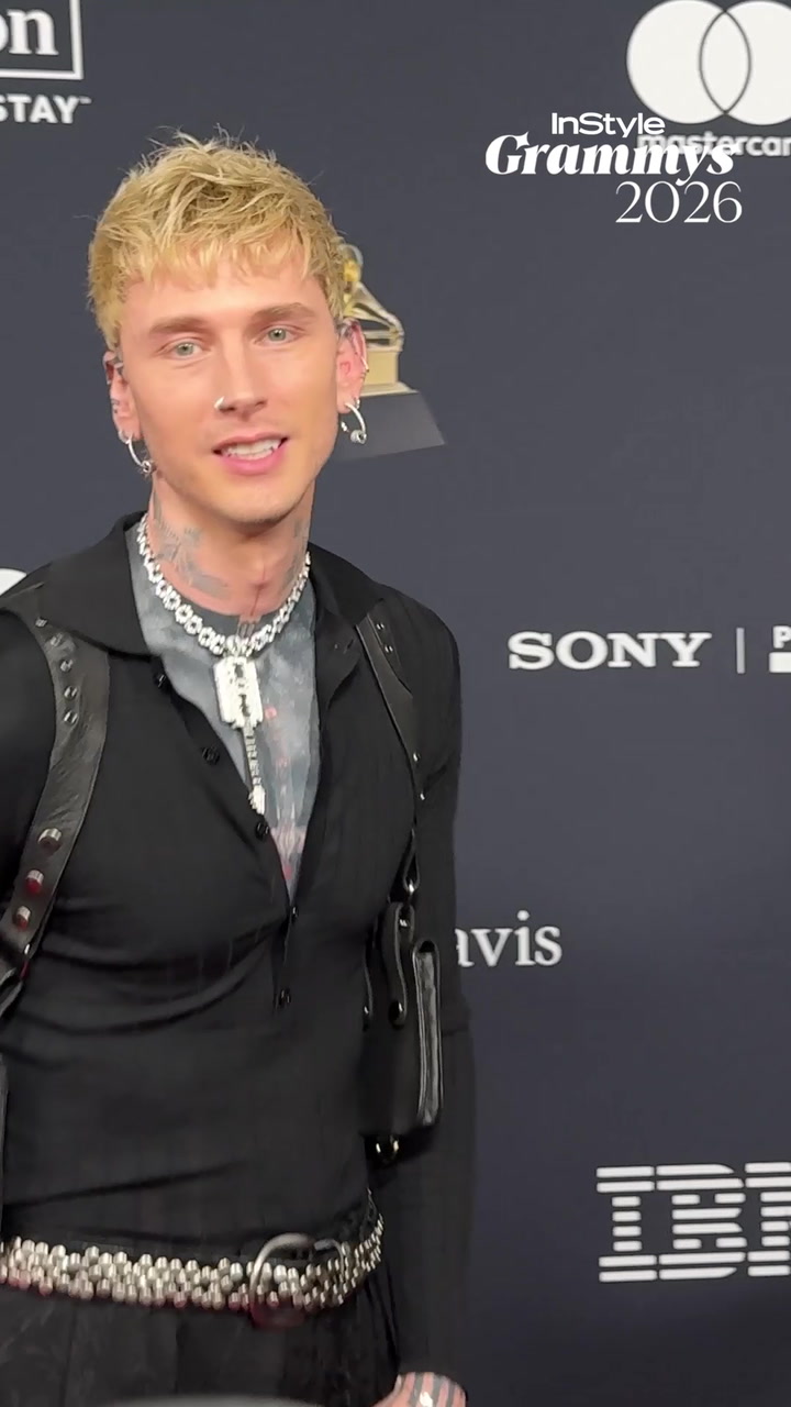 MGK says hello from the 2026 Grammys