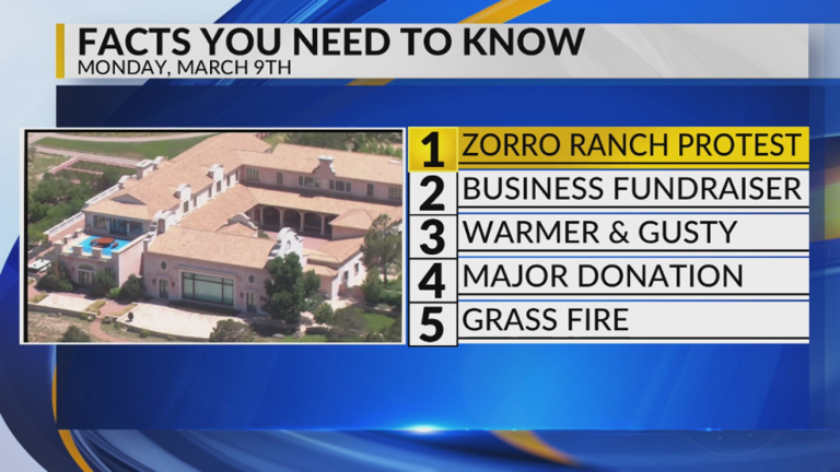 Zorro Ranch protest, business fundraiser, warm and windy, UNM law ...