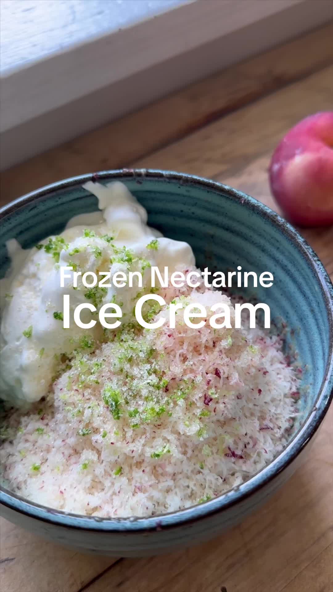 Shaved nectarine ice cream recipe that’s a healthy dessert you’ll love