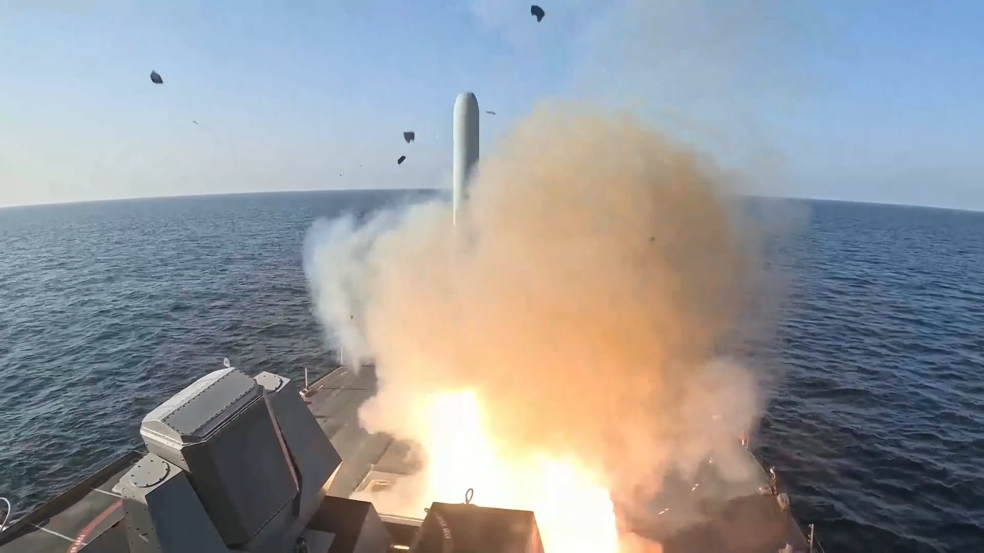 US destroyers remain positioned and continue launching missiles at Iran
