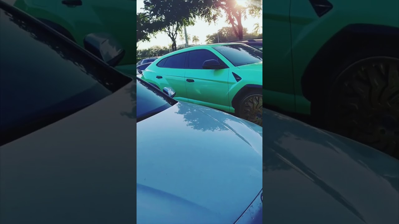Kodak Black’s Lambo Urus on 26’s in the tow yard