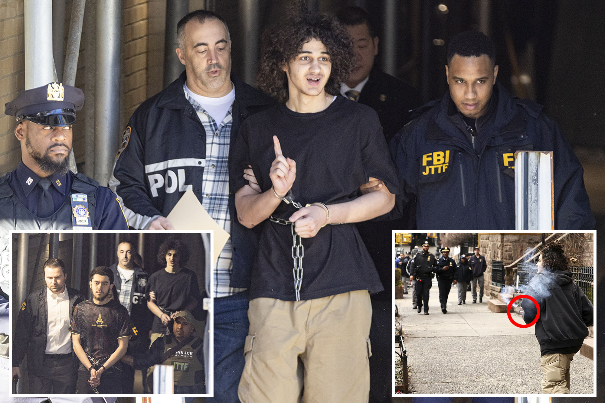 Suspected terrorist defiantly flashes ISIS salute after he's busted for ...