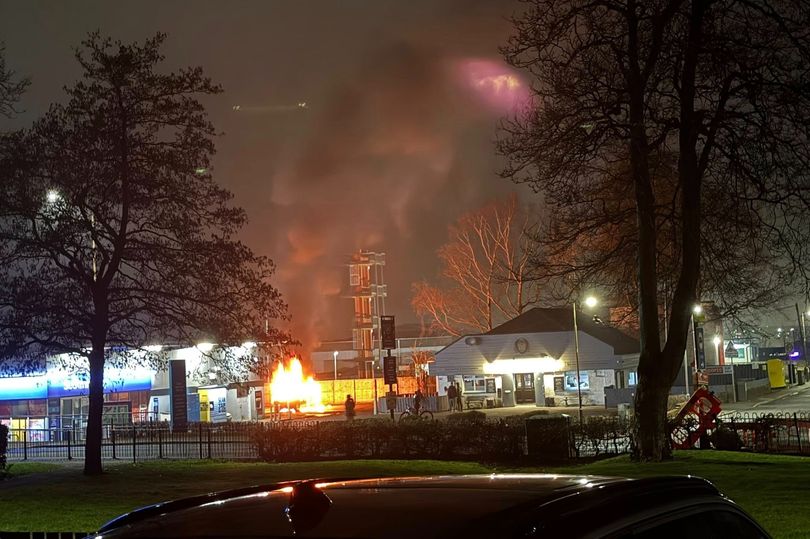 West Lothian van 'explodes' into flames outside Scotmid as fire crews ...