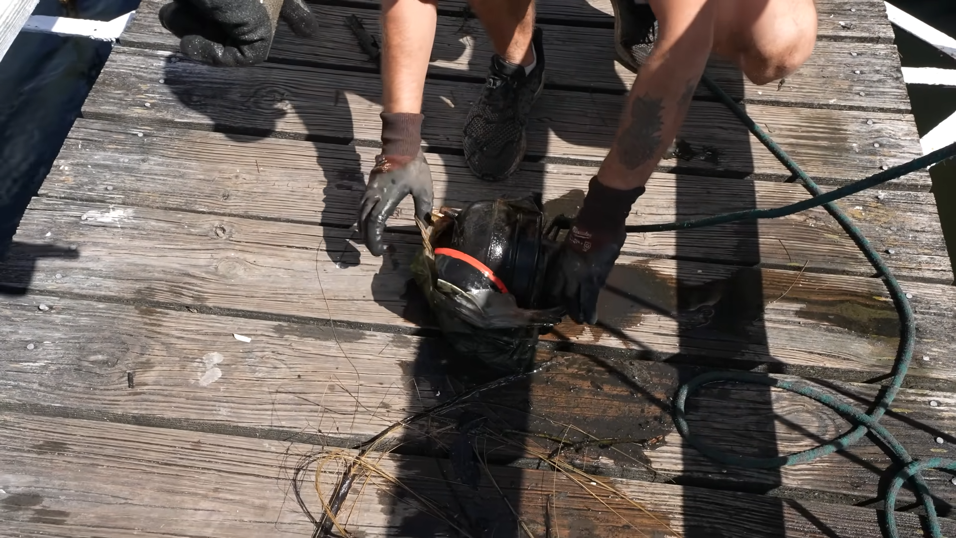Watch what happens when we pull a witch cauldron from this river