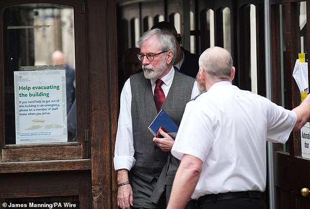 Gerry Adams in bulletproof vest at IRA trial which hears he was ...