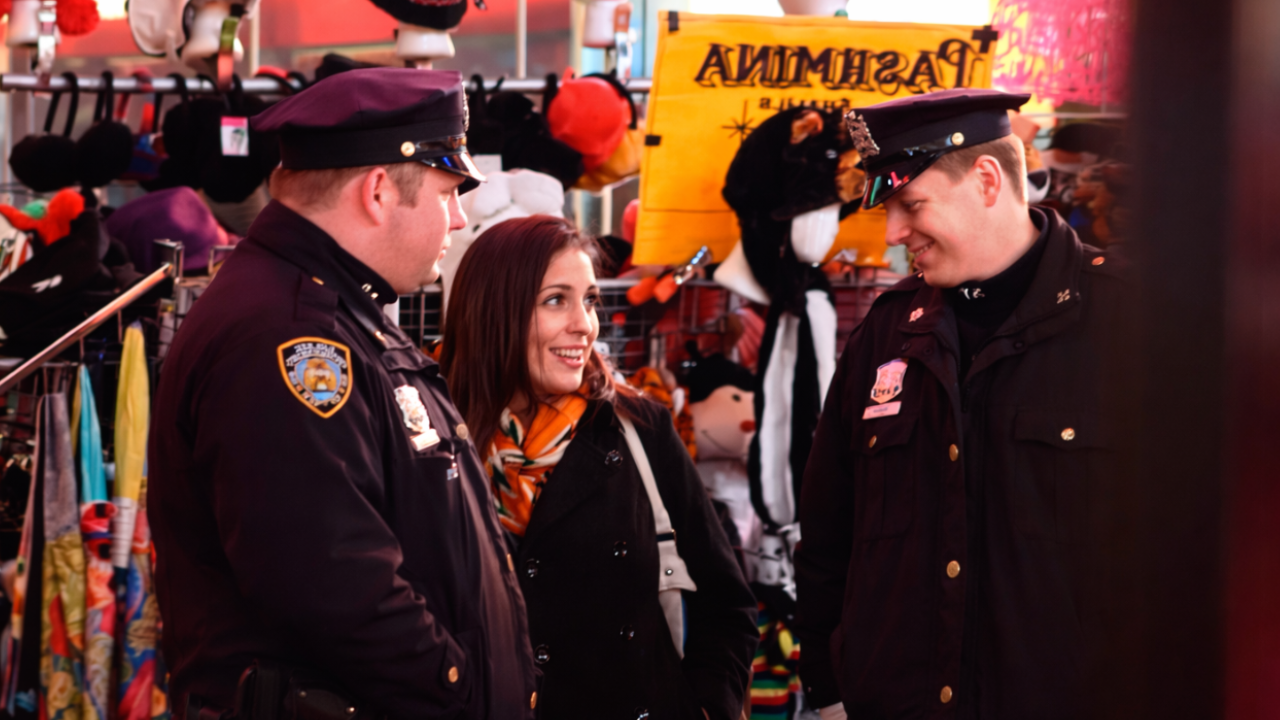 Asking police officers for their phone numbers