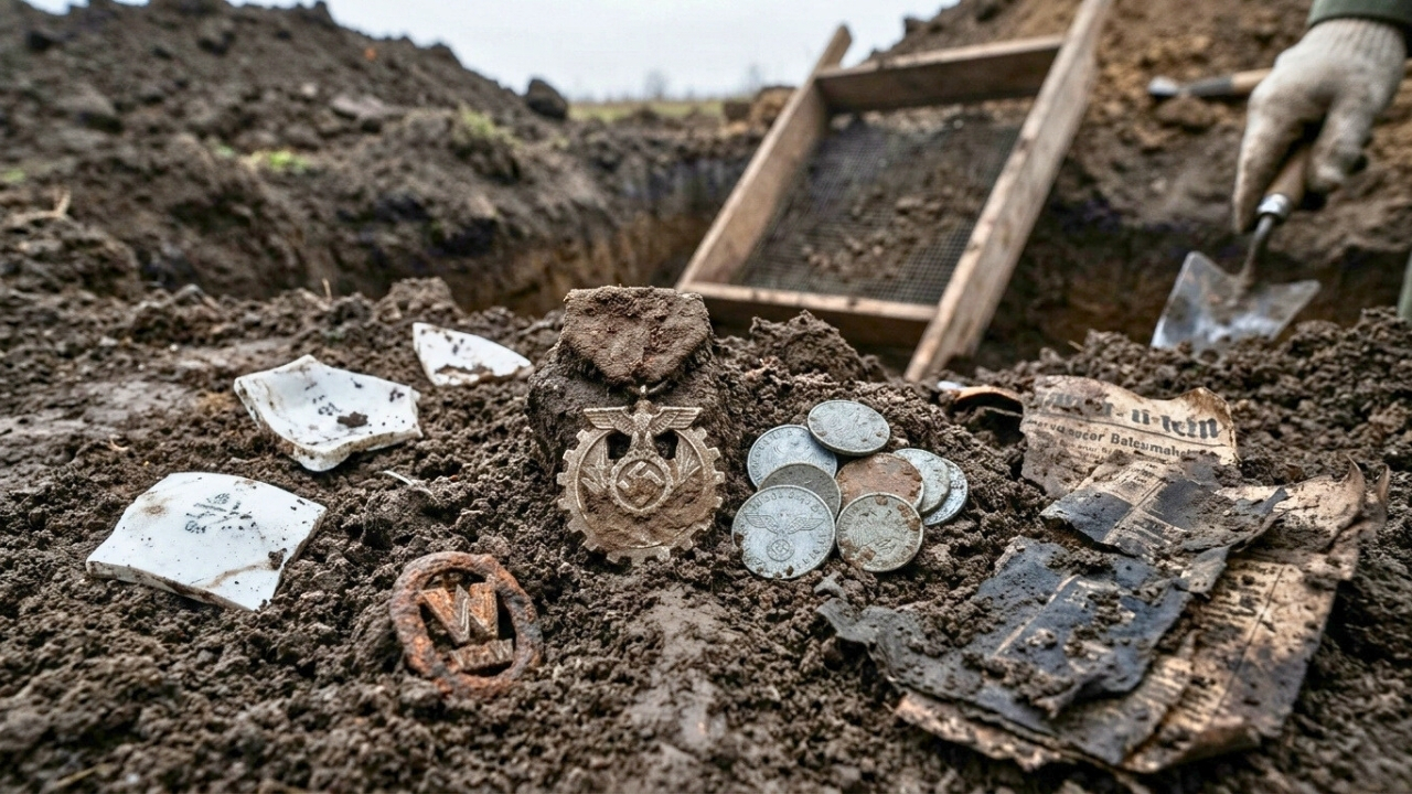 A buried WW2 dump unleashed Nazi medals, coins, and haunting relics ...