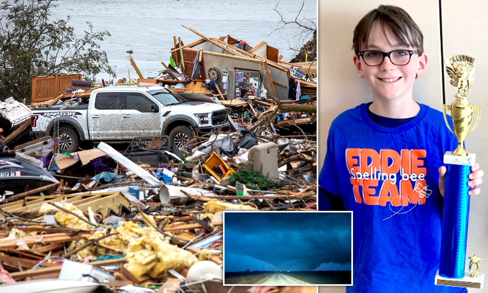 Boy, 12, is among the eight dead after ghastly tornadoes swept through ...
