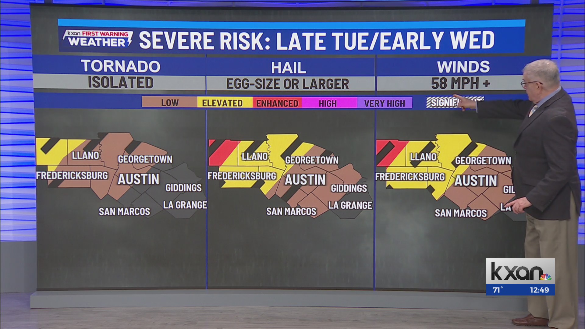Strong to potentially severe storms Tuesday night