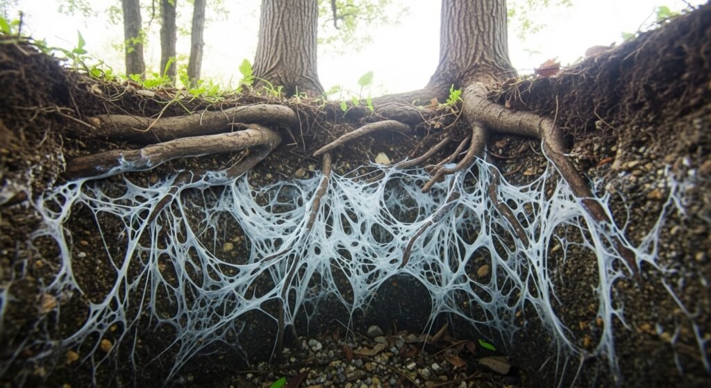 How trees in your backyard use fungi to warn each other about you