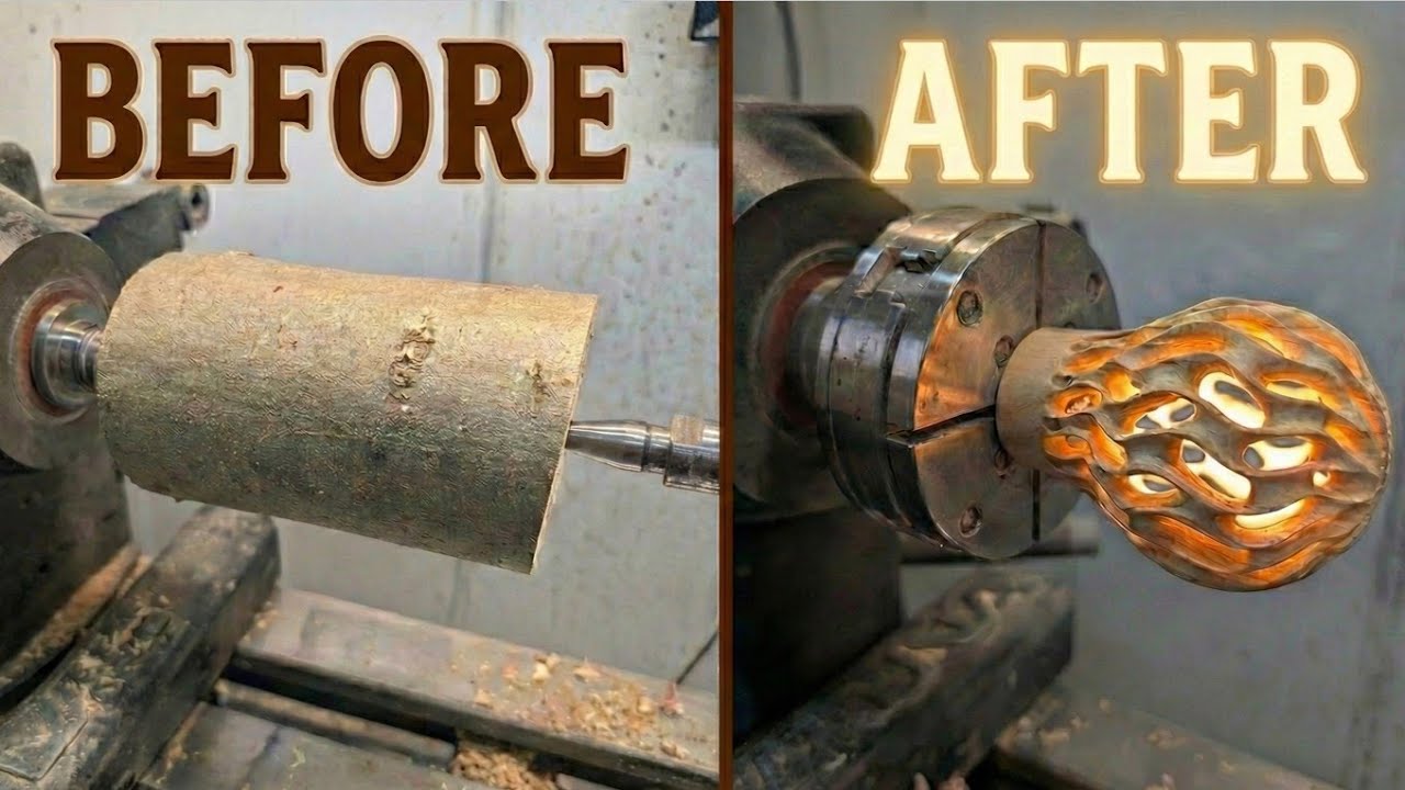 Turning a log into a beautiful lightbulb