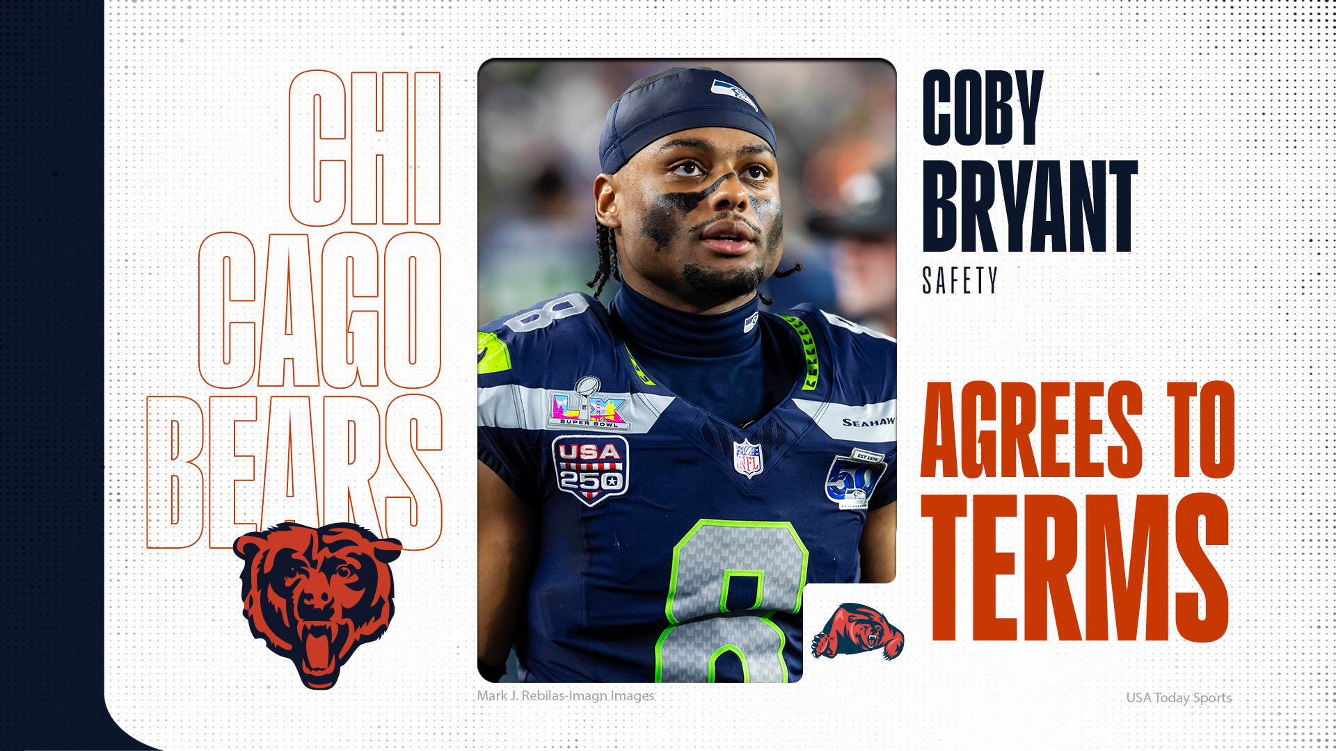 Chicago Bears to sign safety Coby Bryant