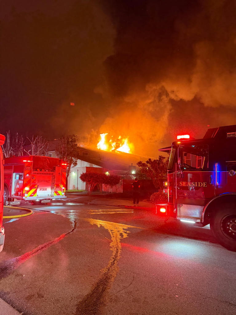Three-alarm fire in Monterey apartment complex leaves 8 hospitalized