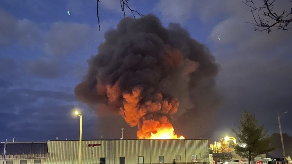 Crews fight massive fire at Kalamazoo metal recycling company