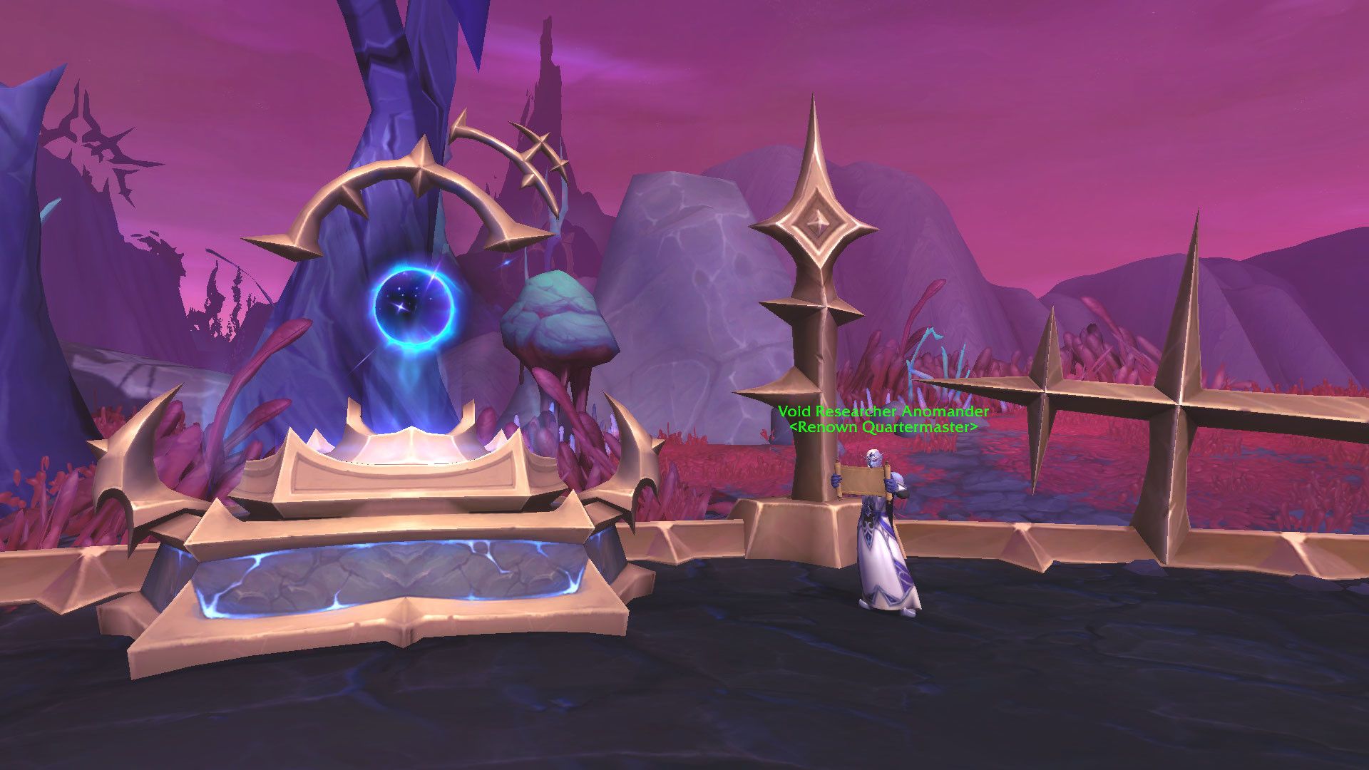 The Singularity renown quartermaster location in World of Warcraft Midnight