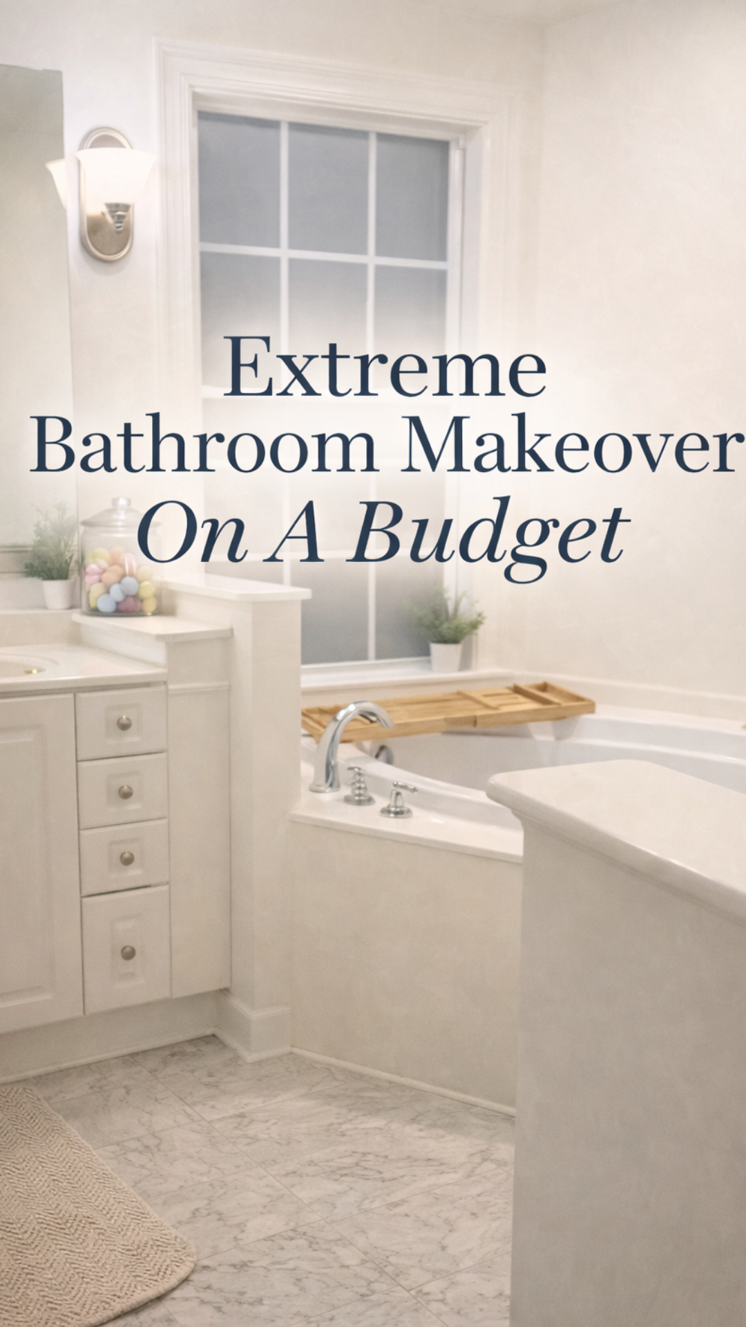 DIY bathroom transformation using budget paint and hardware