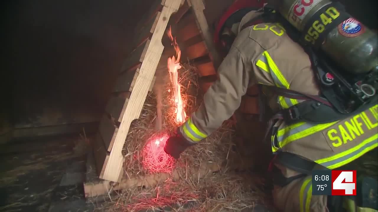 Central County Fire and Rescue takes part in live fire training exercises