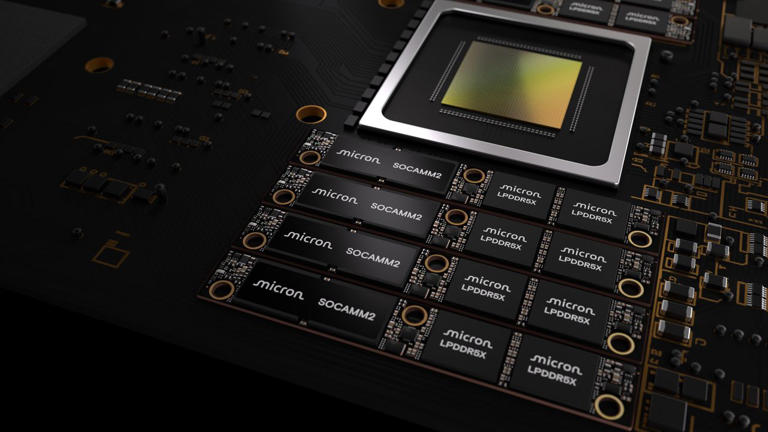 Micron squeezes 64 32GB LPDDR5X chips into one module